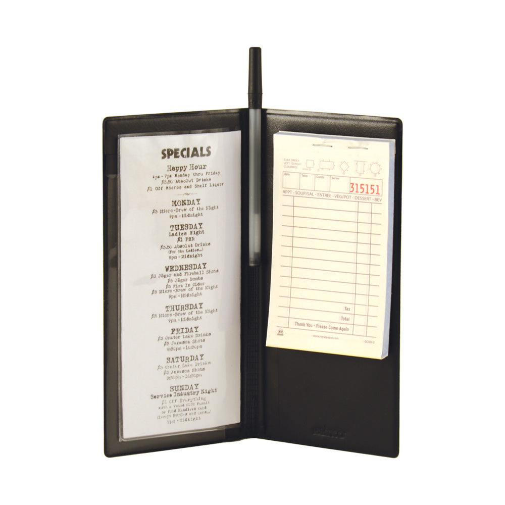 Server Order Book W/ 4 Pockets 9x4-1/2″ – Chef Mart Restaurant Supply